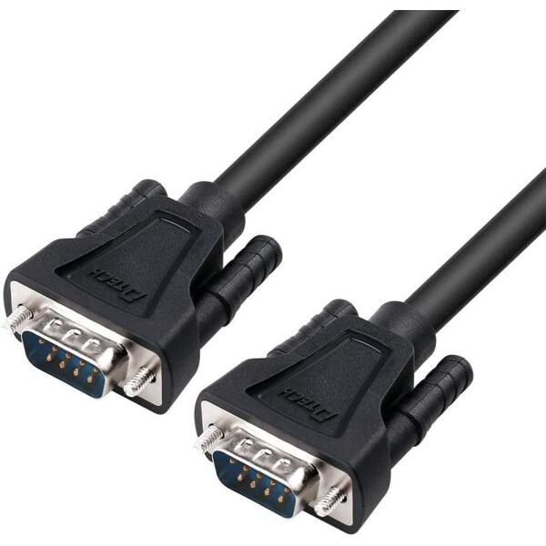 DTECH RS232C シリアル ケーブル 5m クロスケーブル ヌルモデムケーブル D-Sub9ピン オス - D-Sub9ピン オス DB9 Null Modem Cable商品コード：49079593470型番：DT-9007Aサイ...