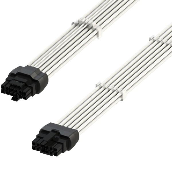 LINKUP - AVA 600W PCIE 5.0 16Pin (12+4) High Current Power Cable | 16AWG、成形、はんだ付き、スリーブタイプ | RTX5000・RTX4000・RTX3000 FEに対...