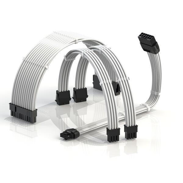 LINKUP - AVA 12VHPWR PCIE 5.0 電源ユニット延長スリーブケーブル | 600W 16AWG | UL規格認定・スリーブ付きジャケット・成形プラグ | RTX5000 RTX4000 GPU用の4本セット | ゲー...