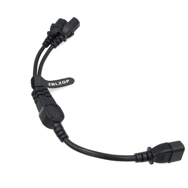 UPS PDU サーバー Y スプリッター電源コード IEC320 C14 に 2 x C13 10 a 250 v 延長ケーブル (2xC13, 30cm)商品コード：49079593952型番：7q-l2m-a-jサイズ：2xC13, ...