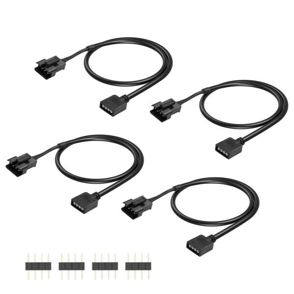 CERRXIAN 12V 4ピン RGB 延長ケーブル 4個セット 12V 4ピンメス-SM 4ピンオス マザーボード用 SM4P オスコネクタ変換 30cm商品コード：49079594243型番：CX123サイズ：30 cmRGB延長ケー...