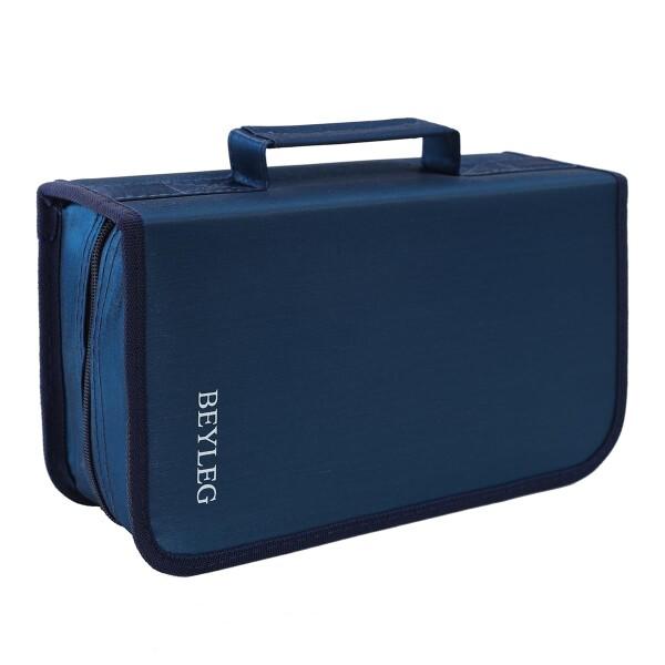 BEYLEG DVD ホルダー 収納ケース 128 容量 CD DVD VCD ケース、CD DVD ウォレット Blu-ray メディアケース ストレージ ホルダー オーガナイザー ウォレット (青い)商品コード：49079594274型...