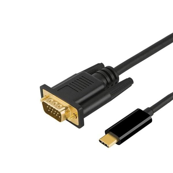 SZSL USB Type-C VGA 変換 ケーブル 1.8M 1080P 15ピン対応 MacBook Pro 2019/2018/2017、 iMac 2017、 Chromebook Pixel、Samsung Galaxy S9/...