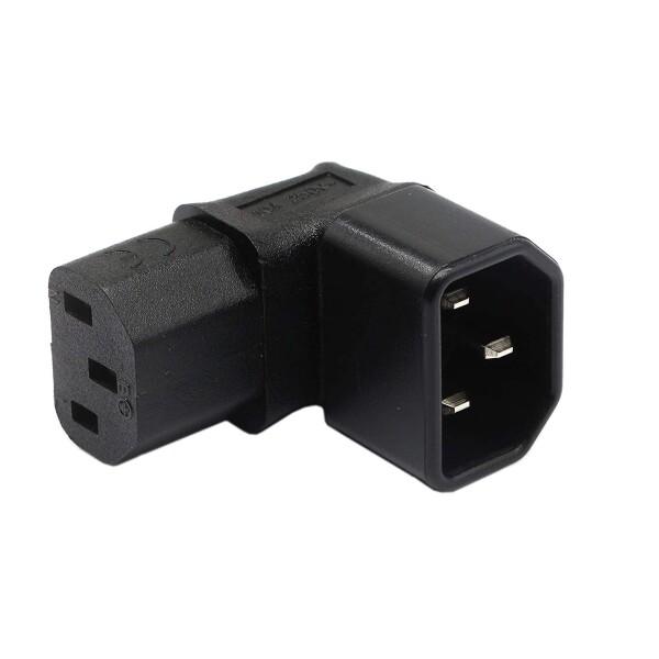 CERRXIANアップ角IEC 320 C14 3ピンオス - C13メスPDU PSU UPSパワーエクステンションアダプタLCD LEDウォールマウント用レセプタクル商品コード：49079595037型番：WA-0092カラー：ブラック...
