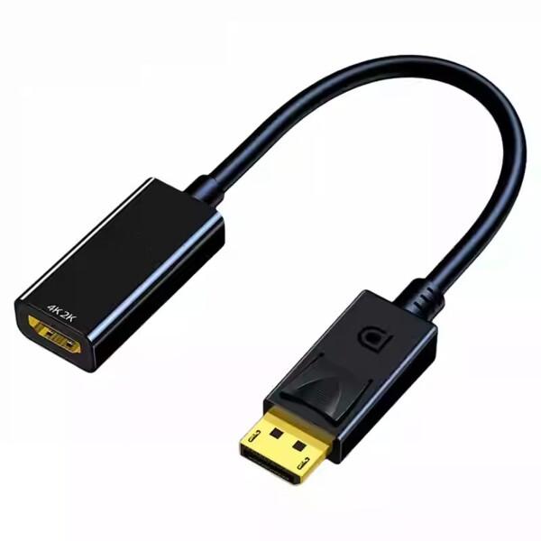 FineGood DisplayPort HDMI 変換アダプタ 0.25M (オス−メス) Dp to HDMI 変換ケーブル デディスプレイポート 4K 60Hz 高品位接続ケーブルテレビアダプタ付きパソコンプロジェクタ大型画面接続対応...