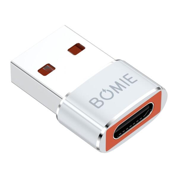 BOMIE USB Type-C 変換アダプタ PD/QC 急速充電 480Mbpsデータ転送 Type-C (メス) to USB 2.0 (オス) 変換アダプタ 超小型 タイプc 変換 OTG対応 スマートチップ Windows,M-a...
