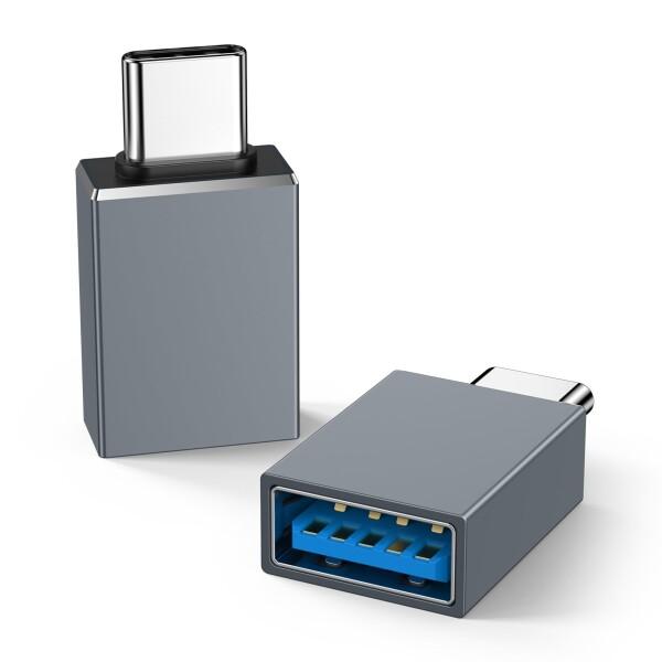 USB Type C 変換アダプター USB3.1 5Gbps 高速転送 タイプC 2個セット OTG対応 Type-CオスからUSBメス OTGコンバーター iPhone 17 Pro Max MacBook Pro 2021 MacBo...