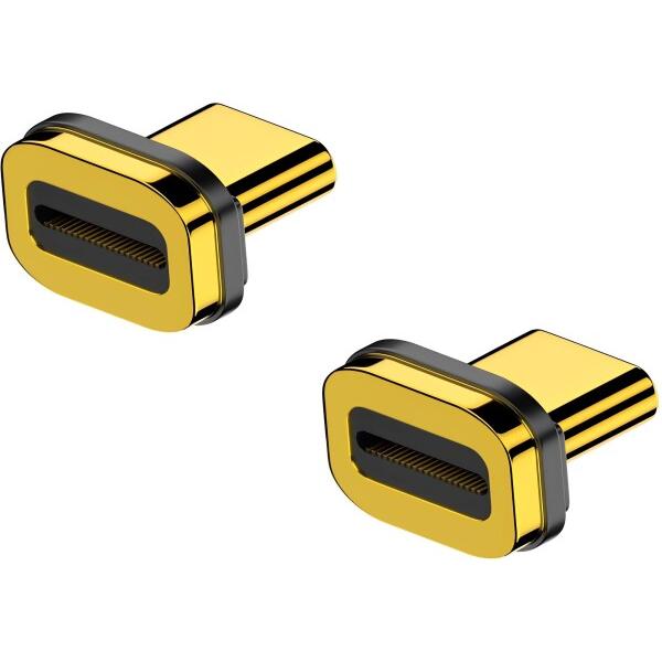 MUXER マグネット式 USB-C アダプタ 専用Type-c端子 タイプc マグネット アダプター 24ピン 磁石 端子 防塵 着脱式（pd高速充電と高速データ転送が可能）MUXERブランドのマグネット式Type-cコンバータにのみ適合...