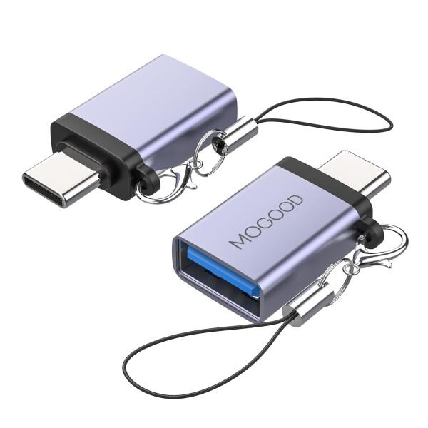 MOGOOD USB CからUSBアダプタ USB CアダプタからUSB USB CオスからUSB 3.0メスアダプタ変換器はノートパソコン、携帯電話、充電器、ゲームボード、充電宝、その他のType-Cデバイスに互換性がある商品コード：49...
