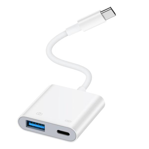 Vedfoad 2in1 Type-C 変換アダプタ OTG機能搭載 超小型 USB-C 変換アダプター 高速データ転送＆PD充電対応 usb c 変換 スマホ＆USB機器を同時接続 iPhone17/16/15、Android、マウス、U...
