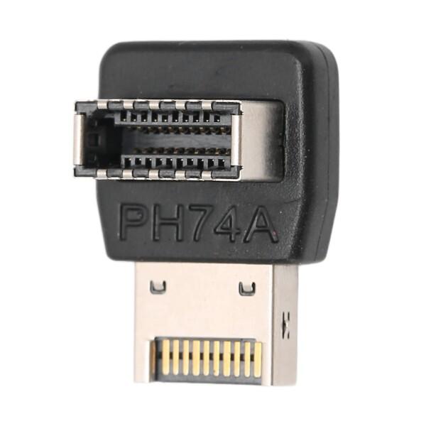 直角USBタイプEアダプター、フロントパネルヘッダーオス-メスUSB 3.2 / 20Gbps 3.1 / 10Gbps（USB Cヘッダーマザーボード用）(PH74A)商品コード：49079595748型番：Yosooc9g1m6f3ie...