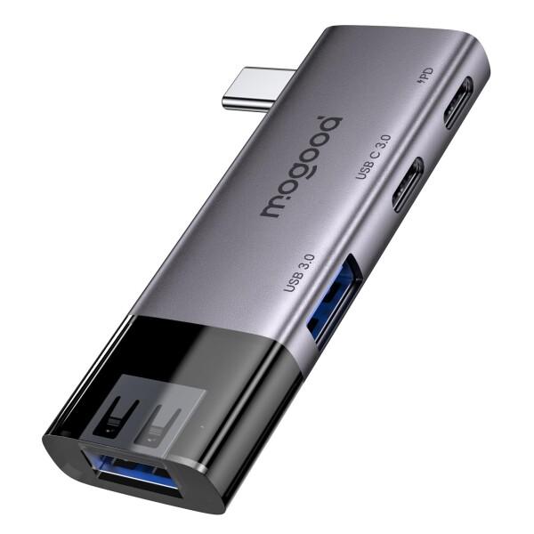 MOGOOD USB Cハブ 4-in-1 Type C マルチポートアダプタ (USB C PD 100W&amp;データ伝送3.0，Type A 3.0*2) MacBook、Chromebook、Dell XPS Quest 3と互換...