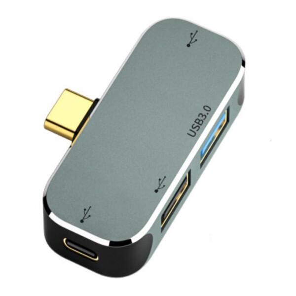 Leehitech USB C ハブ 4-in-1 Type C 2.0 データ送信 5Gbps USB 3.0 高速伝送 2×480Mbps USB 2.0 マルチポートアダプター アルミスリム設計 プラグアンドプレイ iPhone 16...