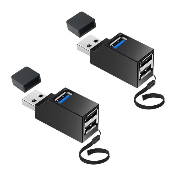 USB ハブ 3 ポート 3-in-1 HUB 2個入り USB3.0とUSB2.0コンボハブ ミニ 直挿ポータブル コンパクト 携帯に便利 MacBook/Dell/ChromeBook/iPad Pro/Surface Pro/Swit...