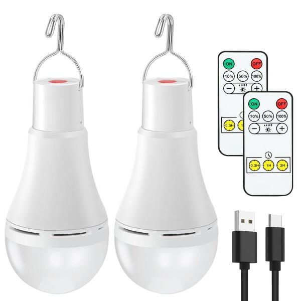 充電式緊急用 LED 電球 電池式電球 停電 キャンプ 読書 照明 アウトドア アクティビティ ハリケーン 懐中電灯 LED 充電式 ランタン 小型 防災 地震対策 停電対策(昼光色-2個セット)商品コード：49079596358型番：MS...