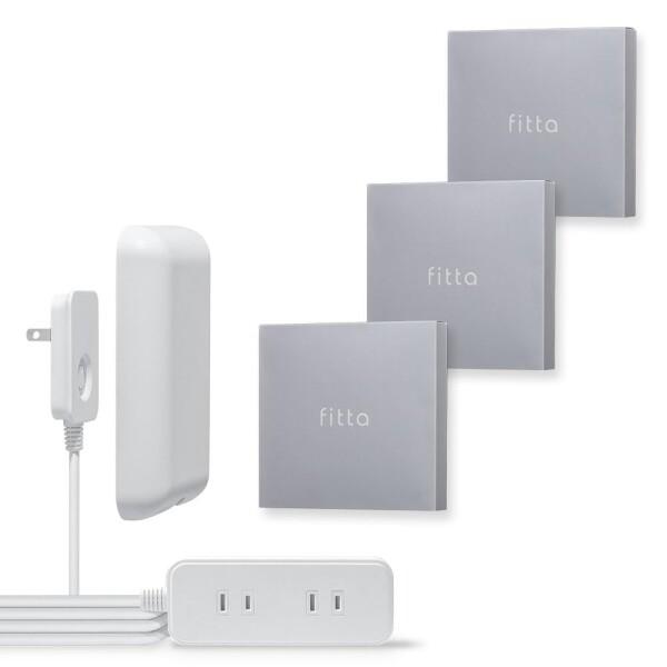 fitta カバー付き電源タップ (3個セット) 3個口 0.9m コンセントカバー ほこりシャッター コンセント タップ コンセントガード おしゃれ商品コード：49079596643サイズ：0.9m(3個)【壁にとけこむ 電源タップ 】パ...