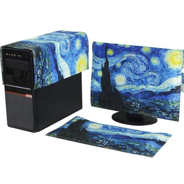 HIGHAWKモニターカバー セット PCカバー ディスプレイ キーボードカバー 防塵 保護 液晶 可愛い（星空 17-19インチ）商品コード：49079597447型番：DNZ1サイズ：17-19インチカラー：星空良質なポリエステル素材を...