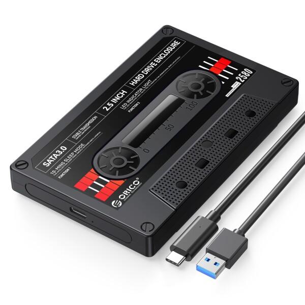 ORICO 2.5インチ HDD ケース USB C 3.2 Gen 1-SATA III コンピュータ HDD ケース 7/9.5mm HDD SSD 対応 ポータブル 外付けハードディスク ケース 最大6TB PS4 Samsung W...