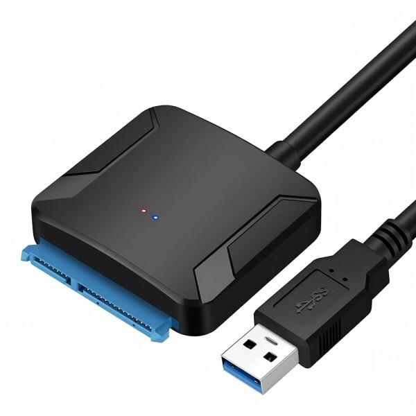 SATA USB 変換ケーブル 3.5/2.5インチ HDD SSD UASP対応 変換アダプター SATAUSB3.0 5Gbps 高速転送 高速伝送 PS4 Windows/Mac OS/Linux/Chrome OS 対応 電源アダプ...