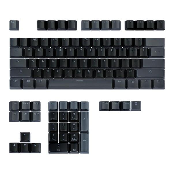 Happy Balls キーキャップ バックライト付き 設定 ダブルショット チェリー MX キーキャップ フィット 61/87/104 MXスイッチ メカニカルキーボード 黒とグレーのコンボ商品コード：49079601308型番：MG-K...