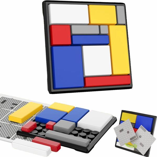 AUTAKI 立体パズル 脳トレ カラー ブロック 永久に遊べるパズル問題集付き知育玩具 小学生 テーブルゲーム スムーズ カラフル 6才以上 ブロックを綺麗にはめるゲーム 記憶力トレ 空間認識 創造力 思考力 集中力を高め 認知能力 観察...