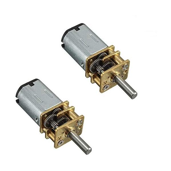 WINGONEER 2個DC 9V 105RPM 3mmシャフトミニメタルギアホイールギアモーターGA12-N20商品コード：49081116770型番：51851電圧:9Vモデル:N20回転速度:105RPM