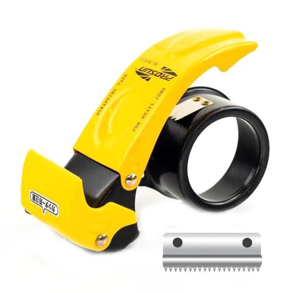 テープカッター ハンドテープカッター ステンレス製 セーフティーカバー付き 幅40-50mm ハンドカッター 倉庫 引越し 業務 オフィス 家庭 梱包作業 しています 高耐久 透明 梱包テープ 配送用 梱包 引っ越し シーリング用 (1PC...