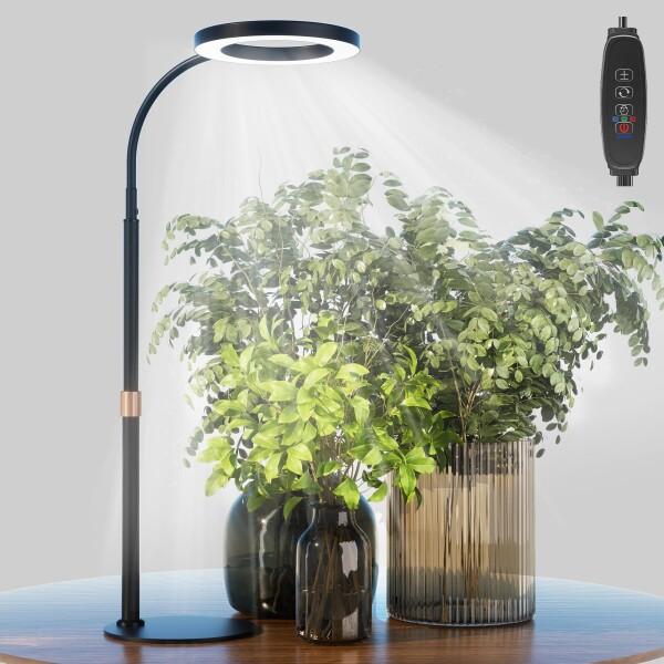 bseah はライト、成長する、完全なスペクトルの屋内植物のための LED の植物ライトを育てます台座が付いているランプ、3H/9H/12H のための自動タイマー、10 の Dimmable のレベル育ちます（黒）商品コード：4908111...