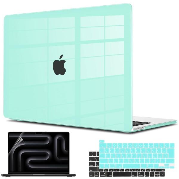Teryeefi MacBook Pro 13 インチ ケース 2022 2020-2016 TOUCH BAR 対応(モデル：A2338 M1 M2/A2251/A2289), スリム 軽量 排気口 保護カバー＆JIS日本語キーボードカバ...