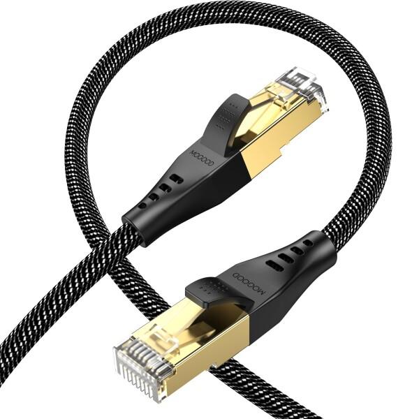 MOGOOD CAT8 LANケーブル 2M カテゴリー8 40Gbps 2000MHz 超高速 金メッキRJ45コネクタ イーサネットケーブル PC、ルーター、ゲーム コンソール、Latpots モデム ルータ PS4 Xbox等に対応商...