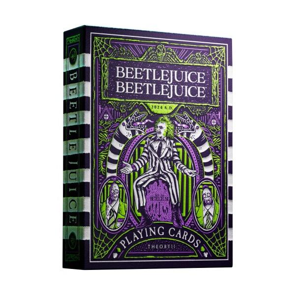トランプ - Theory11 ビートルジュース (シングル)商品コード：49081117728型番：T11-BEETLEJUICE-DECKカラー：グリーンとパープル。理論のデッキ ビートルジュース トランプ11枚。パープルとグリーンのア...