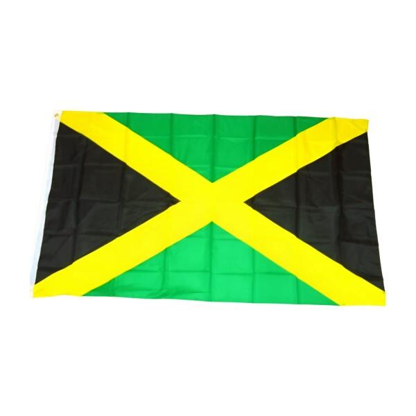 (F NODE) ジャマイカ国旗 大型フラッグ 4号 154cmX90cm 聖アンデレ十字 三色旗 緑 金 黒 Jamaica 国旗 由来 歴史 色 似てる レゲエ ナショナルフラッグ 南米 英国 独立 応援 声援 アスリート商品コード：4...