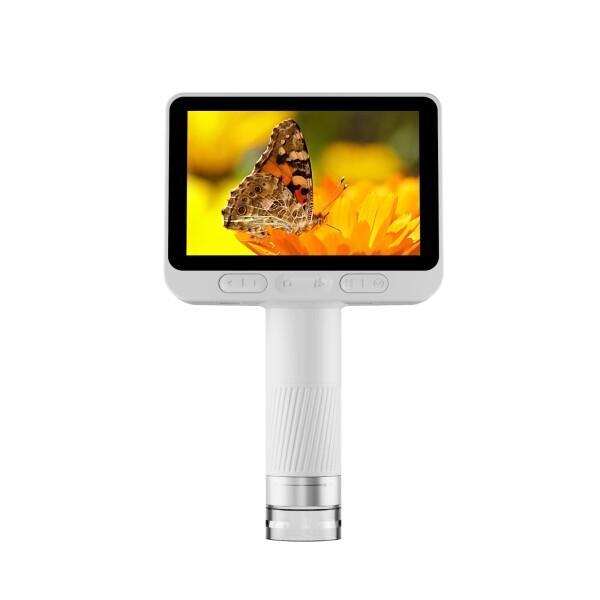 Beaverlab 顕微鏡 ハンディ 1600倍拡大 4インチIPSスクリーン WIFI マイクロスコープ 撮影 録画 スマホやPC接続可能 USB充電 LEDライト 肌 毛穴 頭皮チェック 生物観察 教育用 科学研究 宝石鑑定 デジタル顕...