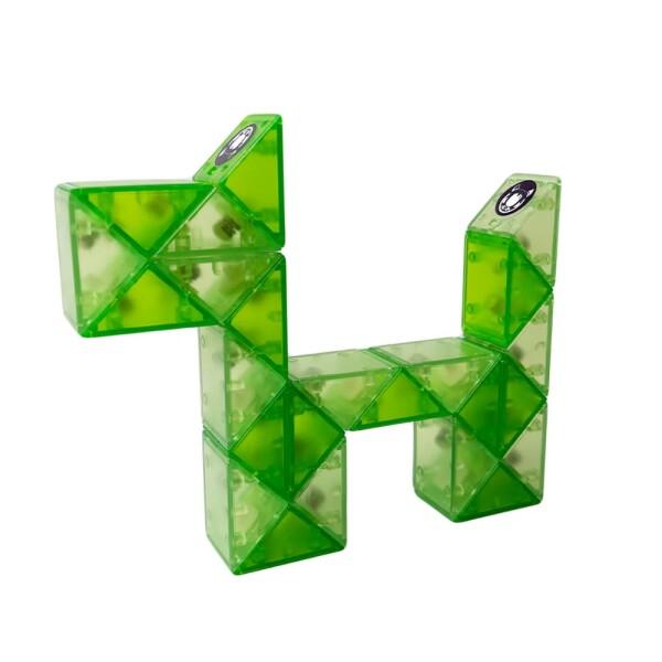 Magic Snake マジックスネーク 24パーツ 36パーツ 48パーツ 立体パズル 互換｜知能開発 脳トレ 知育玩具 ストレス解消 多世代対応 (透明グリーン24Part)商品コード：49081118232型番：48-BANMAカラー...