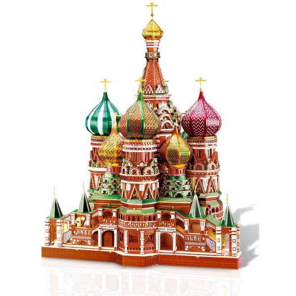 Piececool(ピースクール) 立体パズル 聖ワシリイ大聖堂 建物 メタリックナノパズル 3dメタルパズル 金属製模型 組み立てキット 接着剤不要 難易度5つ星 中級者 大人向け 飾り 置物商品コード：49081118264型番：HP1...
