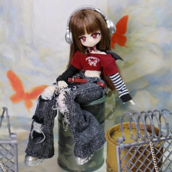 MJDドール 1/8スケール 可動フィギュア アニメ人形 20cm 15歳以上対象 PVC&amp;ABS製 衣装付き コレクタブルフィギュア 蝴蝶禁区商品コード：49081118586型番：001カラー：蝴蝶禁区【Y2Kスタイルのクールな...