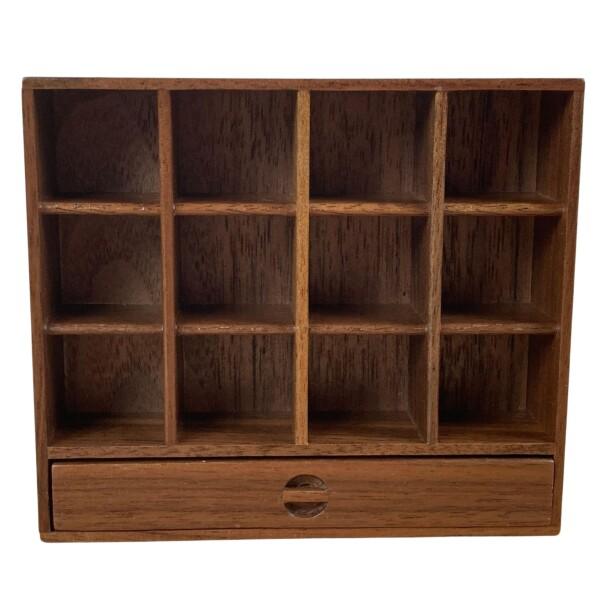 1/6スケール ミニチュア カップ収納棚 ウォールナット ドール家具 シェルフ ドールハウス用 撮影小物商品コード：49081118926型番：LSL-FR-011-br【1/6スケール】フィギュアやドールに最適なミニチュアサイズ高級感のあ...