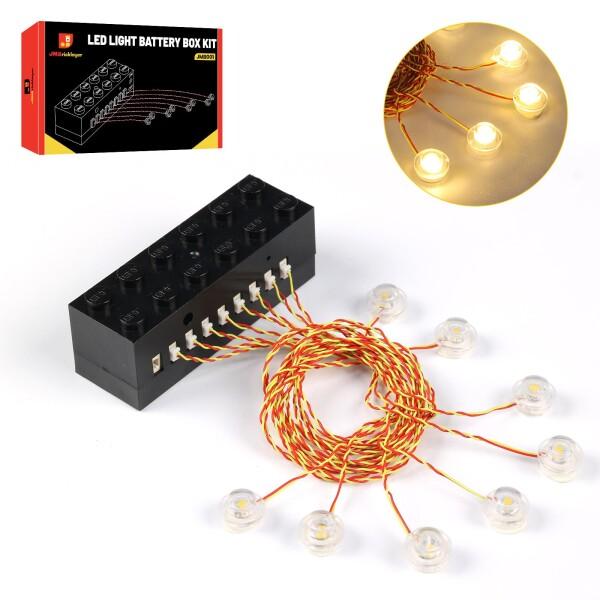 JMBricklayer LED照明キットビルディングブロックセット、2x6ライトアップブリック、光感知モード付き、充電式DIY照明アクセサリーデコレーション玩具、モデル 装飾照明、主要ブランドのビルディングブロックモデルと互換性あり商品コ...