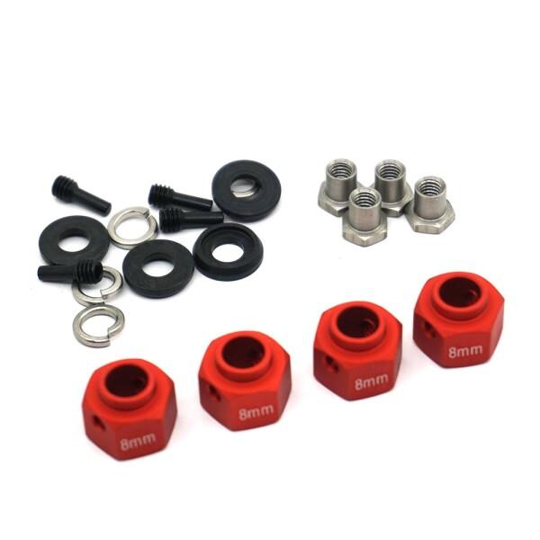 TRZX ホイール六角ハブ アダプター コンバイナー 8mm 1/10 TRX4 RC クローラー車用アクセサリー (8mm レッド)商品コード：49081119408型番：M004カラー：8mm レッド頑丈で耐久性があり、取り付けが簡単新...