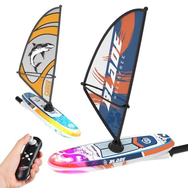 ラジコン 船 ラジコンボート 子供向け 2台セット 防水 RC リモコンボート おもちゃ 水センサー LEDライト 操作距離30m 2.4Ghz 誕生日 入園 こどもの日 贈り物 プレゼント 6歳 8歳 10歳 子供 男の子 女の子 小学生...