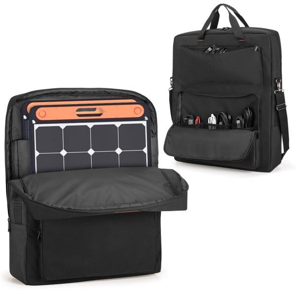 DSLEAF ソーラーパネル ケース 2枚収納 Jackery SolarSaga 100/200に適合して Anker SOLIX PS100/PS200に適合して ソーラーパネル収納バッグ パッド入り ショルダーストラップ付き商品コード...