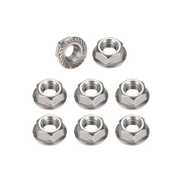 IMSCREWS フランジナット 9.5mm 50本入 ステンレス 3/8-16 インチネジ 粗目 セレート付き 緩み止め ボルト 接続 固定 金物商品コード：49081119883型番：CG00428サイズ：3/8-16カラー：シルバー振...