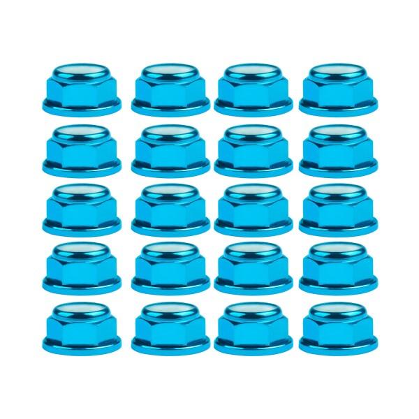 Dingtai M5 M6 M8 アルミナット フランジロックナット6061アルミニウム合金超軽量ナイロンナットナイロンナット セルフロックナット (明るい青色です, M8)商品コード：49081119937型番：M5/M6サイズ：M8カラ...