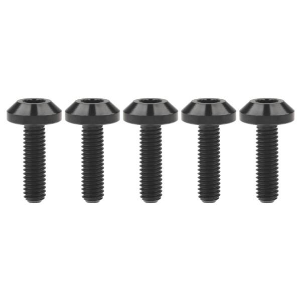Ruifuチタン合金六角穴M6x12 15 20 25 30 35mm M8x 15 20 25 30 35 40mm自転車オートバイホイールナンバープレート取付ボルト5本セット (M8x25mm, 黒)商品コード：49081120330型...