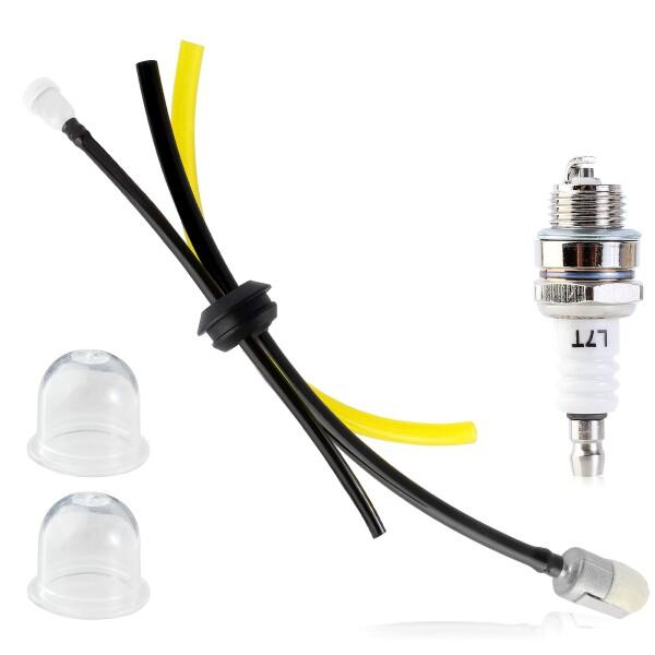 QAZAKY 燃料ガスタンク グロメットキット 燃料ラインフィルター付き プライマーバルブ スパークプラグ エコーブロワー 耕運機 耕運機 プルーナー ストリングトリマー 刈払機 PB-265LN PB-265L GT200 GT225 P...