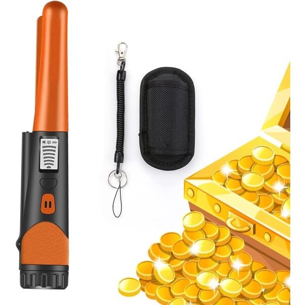 PIN POINTER手持ち 小型 金属探知器 高感度 ハンディ 防水 プロ 探知 機 テスター検出器 宝探し プローブバー 液晶搭載(Orange)商品コード：49081121004型番：GPYJ2カラー：Orange「軽量・簡単操作」従...