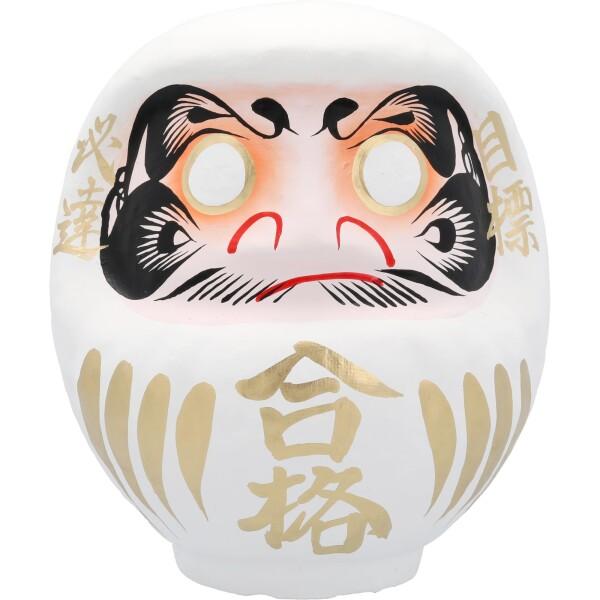 (高崎だるま専門店匠) 合格 高崎だるま 目標必達 高さ約15cm 3号 合格祈願 学業成就 大願成就 受験 応援 鉛筆 置物 グッズ オブジェ お守り 高崎ダルマ だるま ダルマ 達磨 (1.白 目標必達 AD047)商品コード：4908...