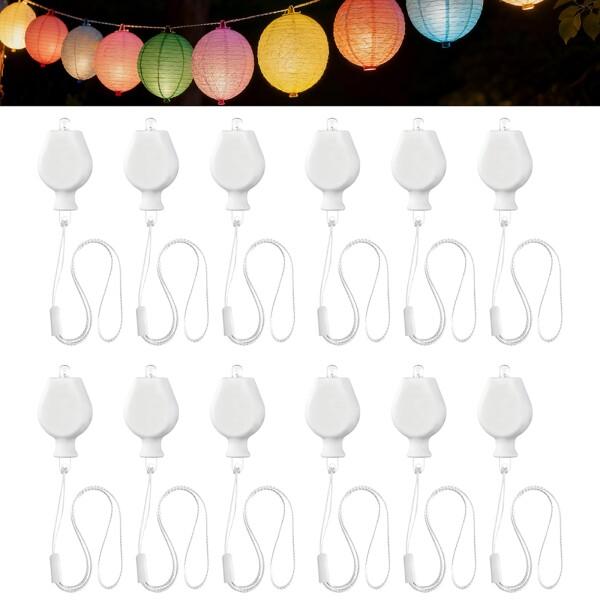 CHENLONB 提灯 LED ちょうちんライト 12個セット ミニ 高輝度 お祭り パーティー イベント 結婚式 ハロウィン クリスマスパーティー ペーパーランタンバルーン ランタン装飾用商品コード：49081121363型番：VFVTY...
