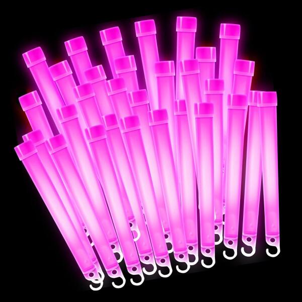 ケミカルライト 30本セット 6インチ ペンライト ライブコンサート 使い捨て 長時間発光タイプ イベント用 夏祭り 学園祭 文化祭 結婚式 フェス アイドル 花火大会 パーティーグッズ クリスマス 夜遊び（ピンク）商品コード：490811...