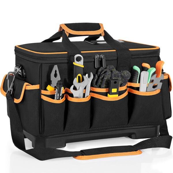 Rxakudedo ツールバッグ 工具箱 工具入れ 防水ソフトボトム大型ツールオーガナイザー M商品コード：49081121836型番：V560-tool-bag-Orange-Sサイズ：34長さ x 21幅 x 26高さCMカラー：黒 (...